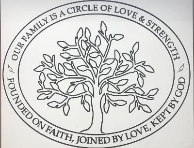 Our Family Circle, 11 x 17" Sign – Olive Branch Industry